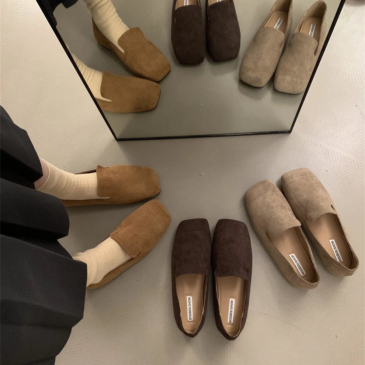 TAVIMART - Korean Shoes Female Footwear Slip-on Soft Women Loafers Wit ...