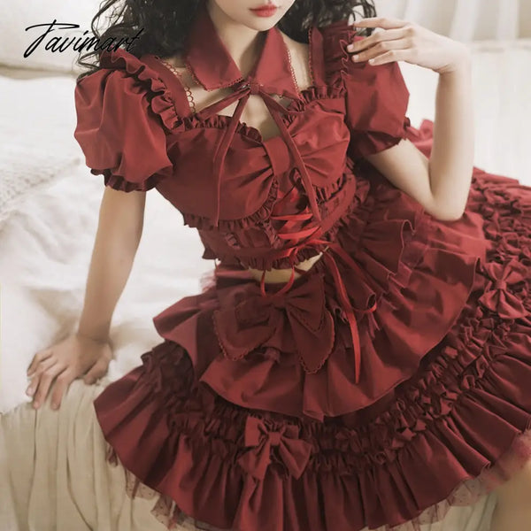 Tavimart Kawaii Fashion Loli Op Dress Sweet Girls Singing Clothes Spli – tavimart