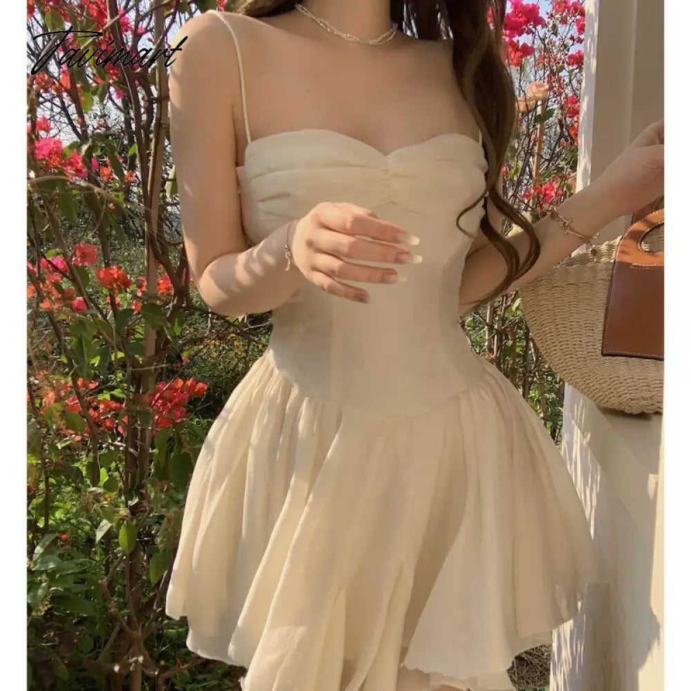 Tavimart Spring Women's Clothing Dress French Spicy Girl Sexy Backless ...